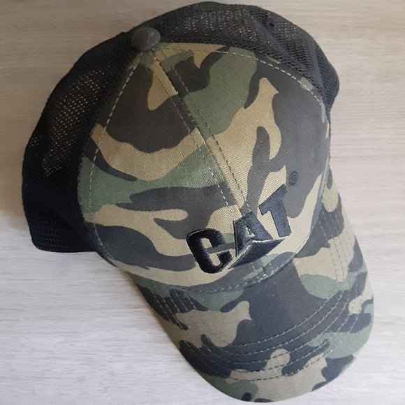 SRI Apparel | Accessories | Cat Woodland Camo Trucker Hat Cap ...